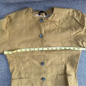 Vintage | Jackets & Coats | Mustard Yellow Linen Blend Jacket From ...